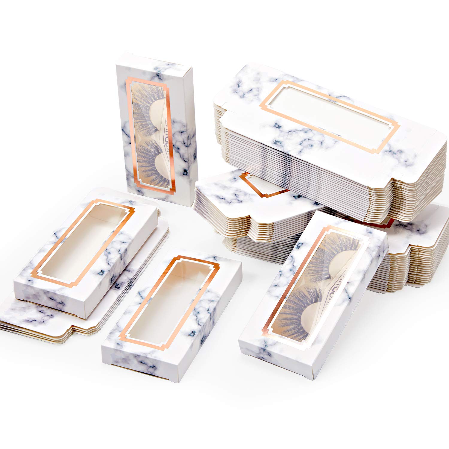 Stock Paper Lash Box, Marble Lash Box