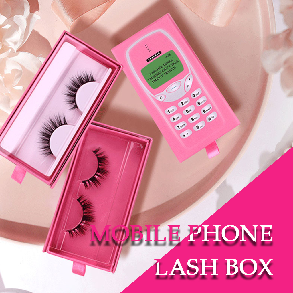 Cute Mobile Phone Lash Box with Private Logo Customization